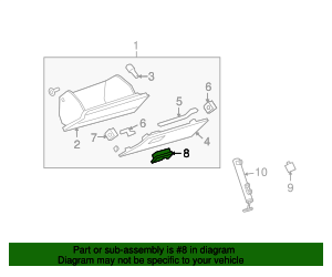 96965074 - Jet Black Instrument Panel Compartment Door Latch 2010-2019 ...