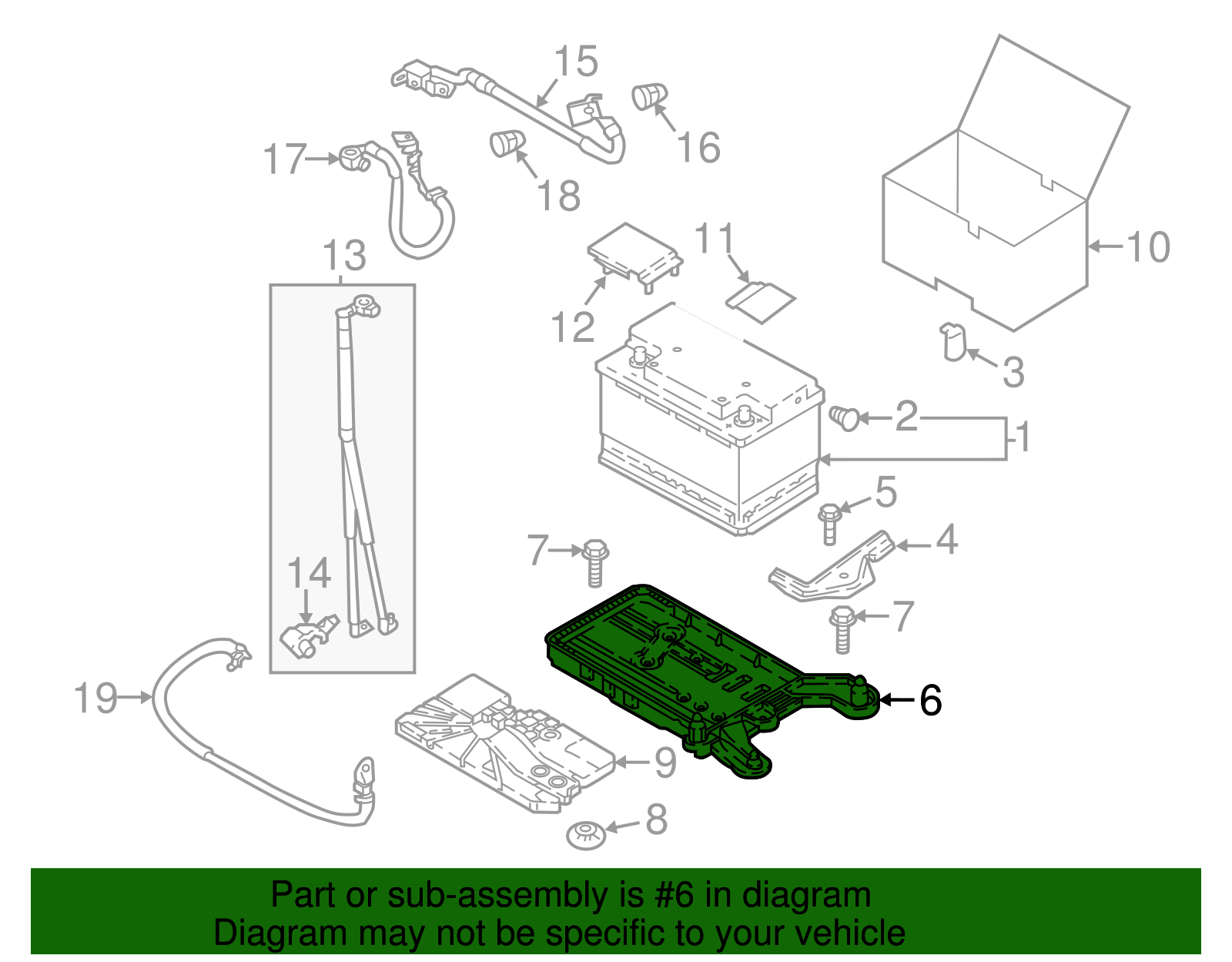 5QF-915-331-C - Battery Tray 2018-2024 Volkswagen Tiguan | AutoNation Parts