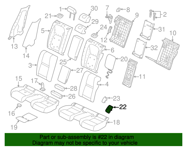 Child Restraint Anchor Plate Bezel - 2018-2023 Land Rover Range Rover ...