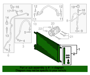 2015-2022 Volkswagen Condenser Assembly 5QM-816-411-B | vwpartscente
