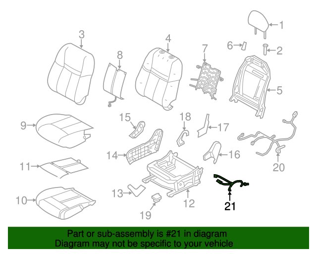 2019 Nissan Wire Harness 98854-7FW0A | TascaParts.com