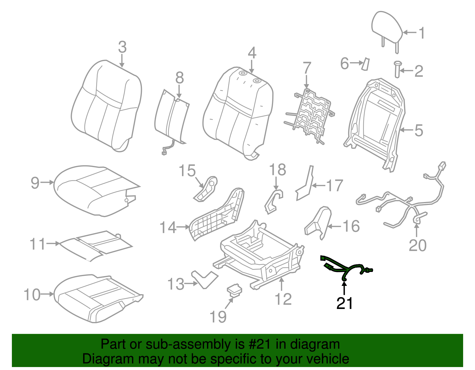 2019-2020 Nissan Rogue Wire Harness 98854-9TA0A | My Nissan Part