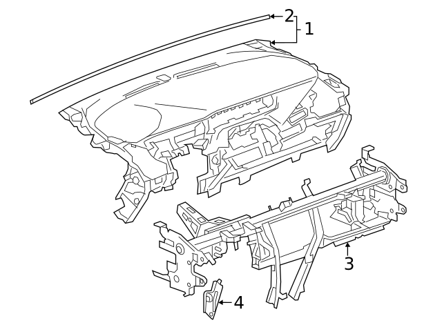 2022 Chevrolet Bolt EUV Instrument Panel Cross-Member 42798638 ...