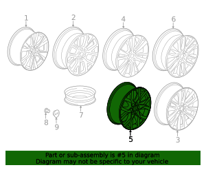 2021-2022 Cadillac 20x8 Aluminum Wheel 84479320 | GMPartsDirect.com