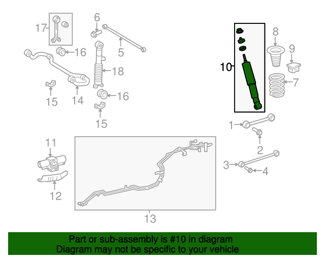 48530-80606 - Shock Absorber 2010-2024 Toyota 4Runner | Ourisman Toyota ...