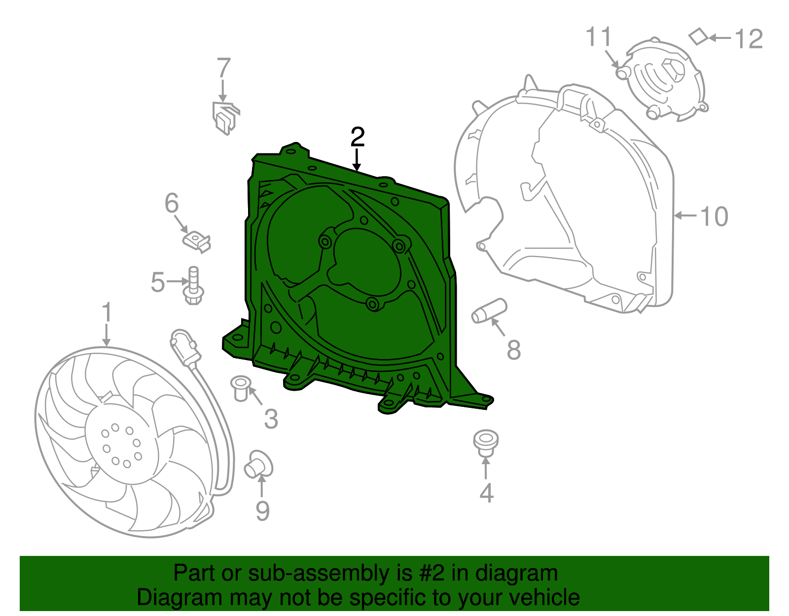 2012-2016 Porsche Fan Shroud 991-106-155-02 | Gaudin Porsche Parts