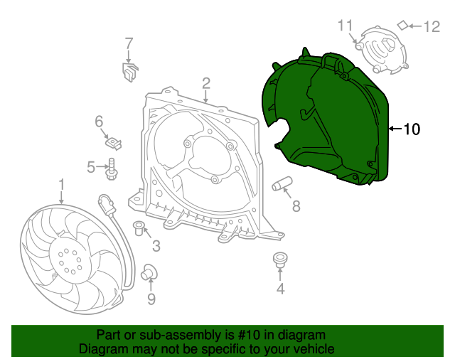 Genuine Porsche 991-106-341-00 |Engine Cooling Fan Shroud | FREE ...