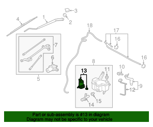 28920-JA00A - Washer Pump 2007-2024 Nissan | Nissan Parts & Accessories ...