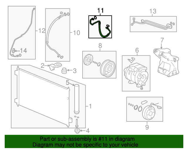 2013-2017 Honda Accord Hose, Discharge 80315-T2G-A01 | Honda Parts Direct