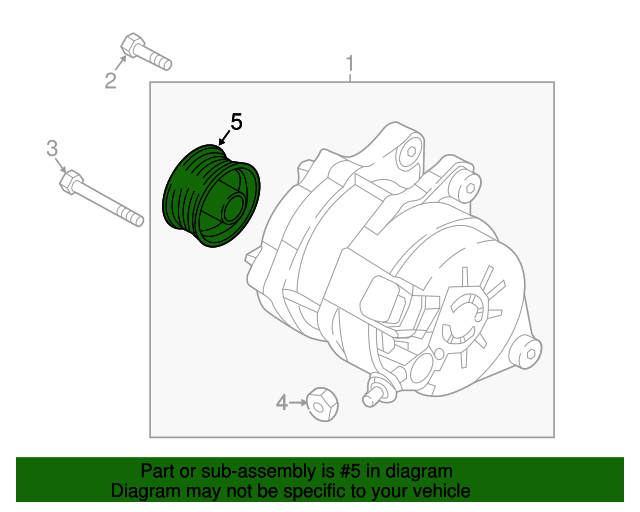 2012-2023 Mazda Alternator Pulley P301-18-W11 | Florida Mazda Parts