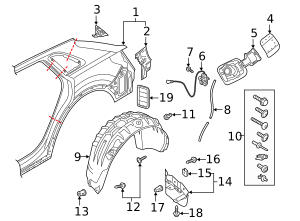 2019-2023 Audi Q3 Wheelhouse Liner Hardware Kit 83A-098-629 | Audi USA ...