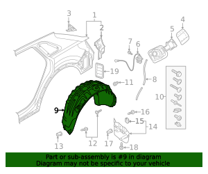 83A-810-171-E - Wheelhouse Liner 2019-2023 Audi Q3 | Audi OEM Parts