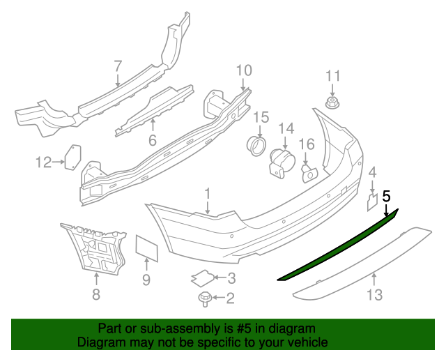Genuine BMW 51-12-8-054-197 | Bumper Trim | FREE Shipping on Most ...