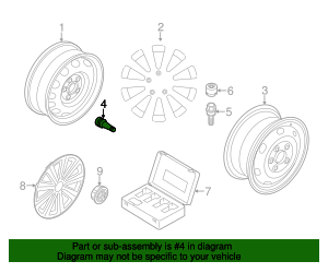 2006-2019 Volkswagen Valve Stem 839-601-361 | VW Direct Auto Parts