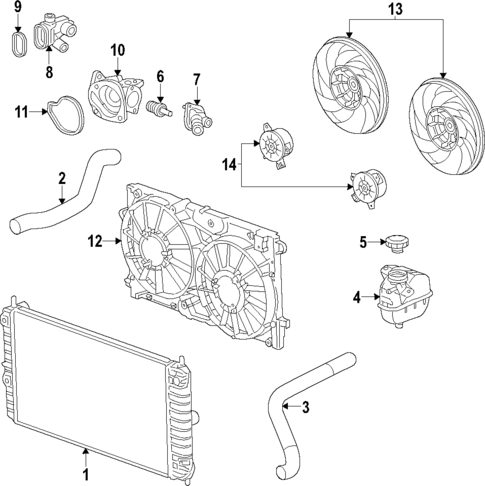Radiator & Components for 2013 Chevrolet Malibu | TascaParts.com