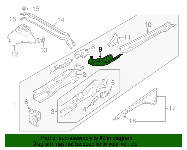 5Q0-803-209 - Rail Extension 2015-2024 Audi | Audi OEM Parts