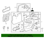 2015-2020 Cadillac Jet Black Front Driver Side Door Armrest Pull Cup ...