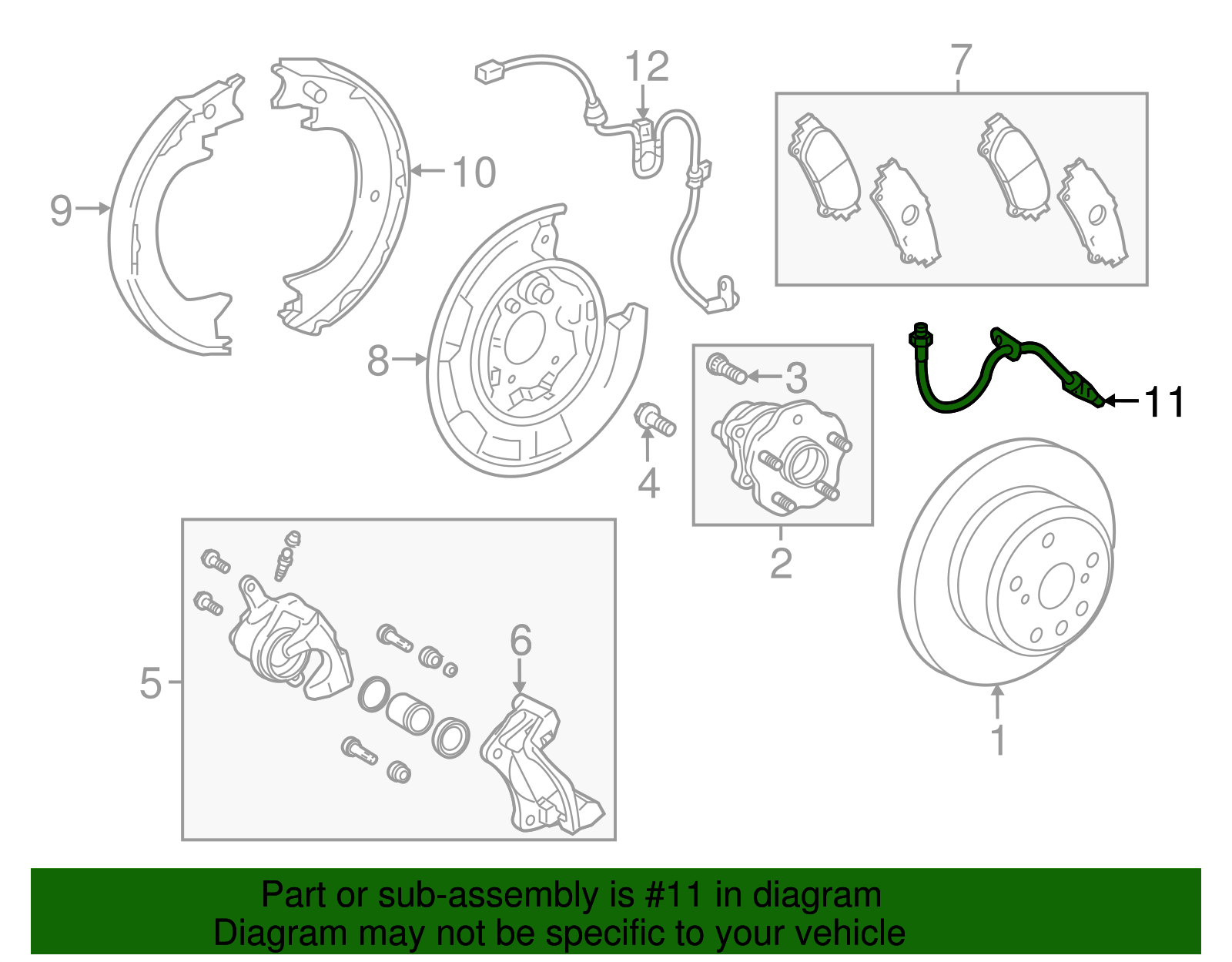 2014-2019 Toyota Highlander Brake Hose 90947-A2095 | Toyota Parts Center