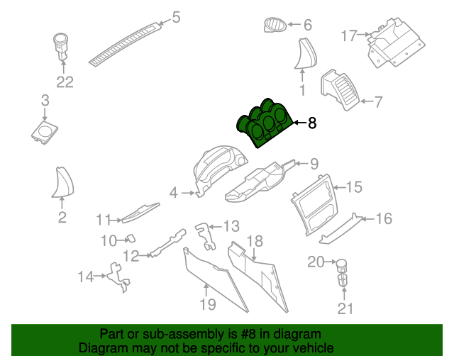2007-2013 Nissan Altima 2007-2012 Nissan Altima Black Center Dash AC ...