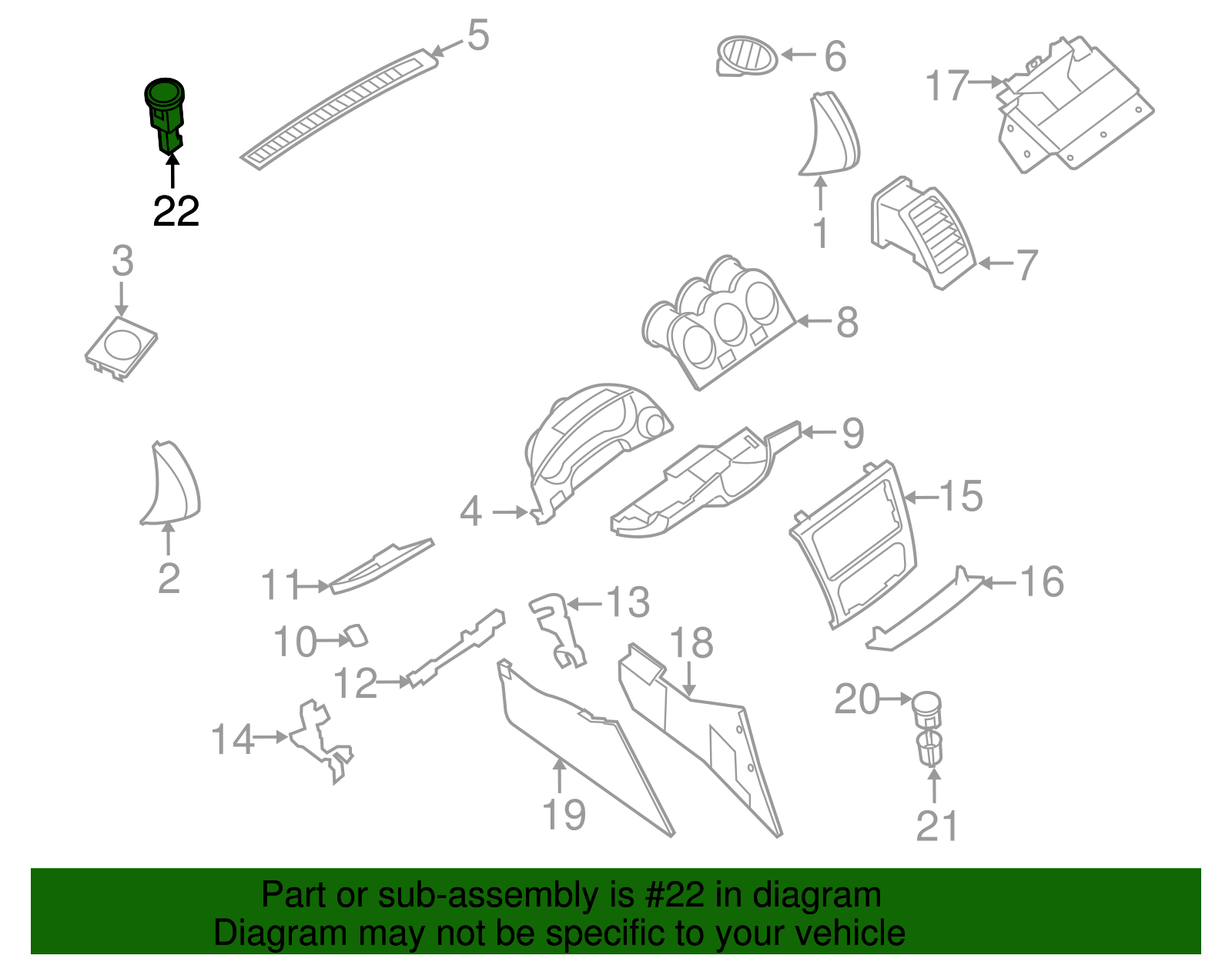 2003-2014 Nissan Ambient Light Sensor 28576AM600 | Retail Performance ...