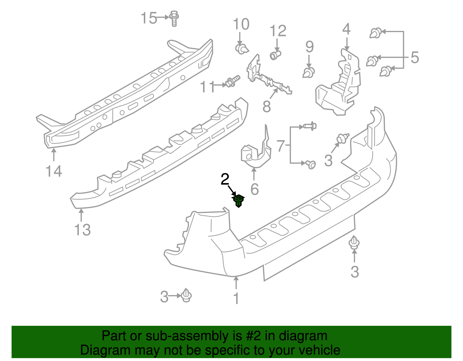 2003-2006 Subaru Baja Bumper Cover Clip 909140028 | Subaru Parts Store