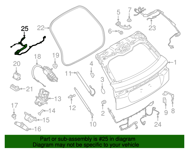 LR145536 - Radio Wiring Harness 2021-2023 Land Rover Range Rover Velar ...