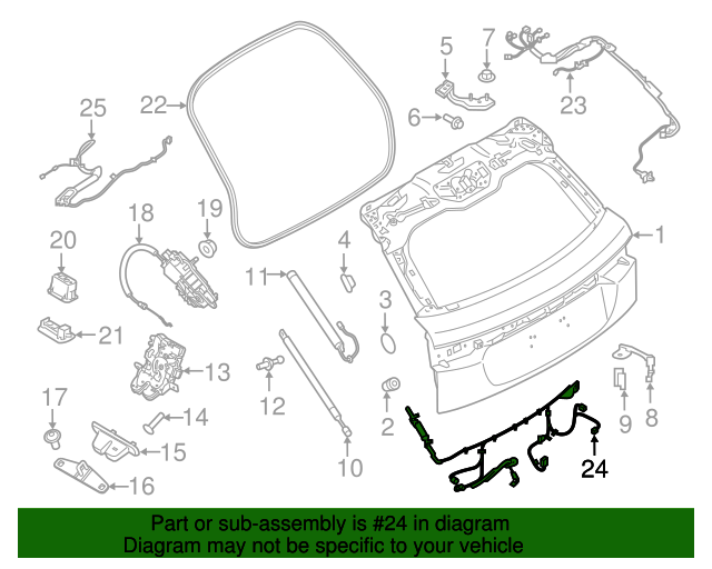 2021 Land Rover Range Rover Velar Wire Harness LR145167 | OEM Parts Online