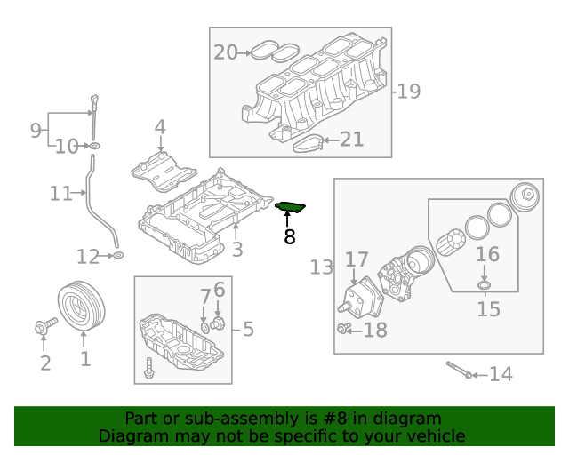 2006-2023 Hyundai Lower Oil Pan Sealer 21451-33T00 | OEM Parts Online