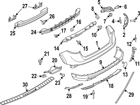 Bumper & Components - Rear for 2022 Lincoln Nautilus | OEM Parts Online
