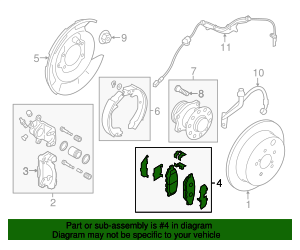2012-2023 Subaru Brake Pads Rear 26696FJ000 | OEM Parts Online