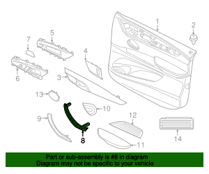 2014-2019 BMW Pull Handle 51-41-7-345-332 | BMWPartsDirect.com