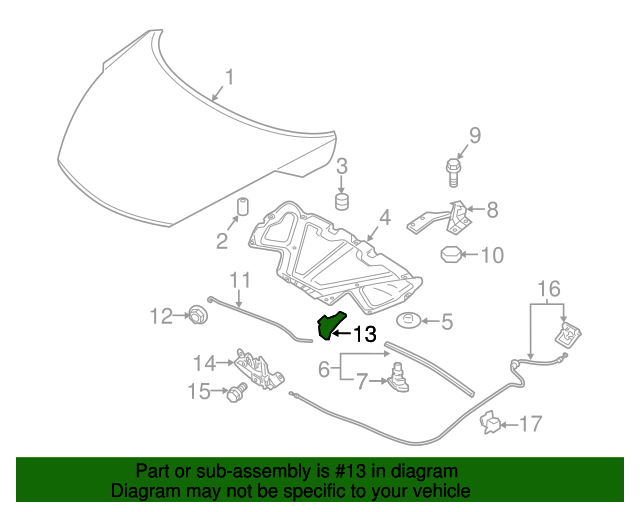 1987-2017 Nissan Support Rod Clamp 65722-50A0A | Nissan Parts Plus