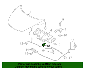 1987-2017 Nissan Support Rod Clamp 65722-50A0A | Parts for Nissans