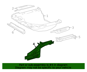 57602-02460 - Rear Rail - 2020 Toyota Corolla | OEM Genuine Toyota Parts