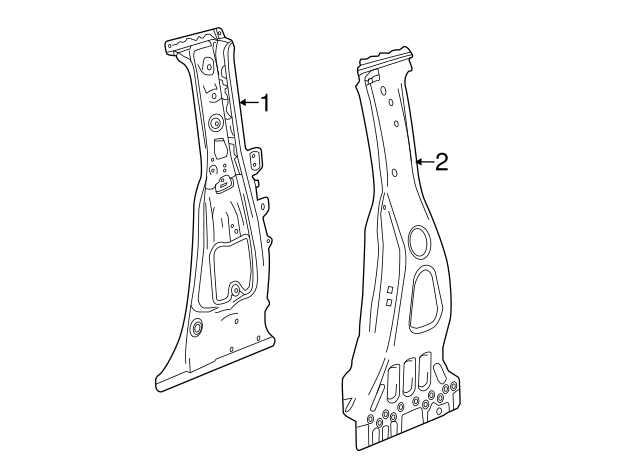 GM Parts | Driver Side Body Lock Pillar Reinforcement - (23481339) | GM ...