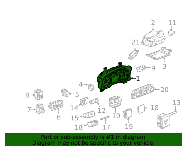 2021-2023 GMC Cluster 84960253 GM | GMPartsDirect.com