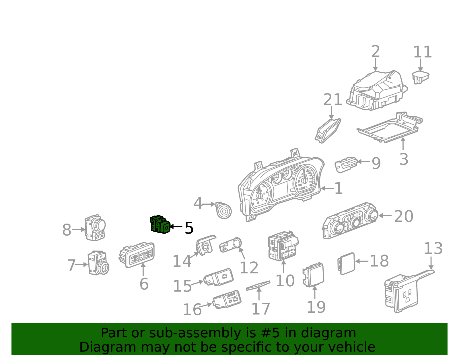 2020-2023 GMC Sierra 3500 HD Prk Brake Switch 86545878 GM ...