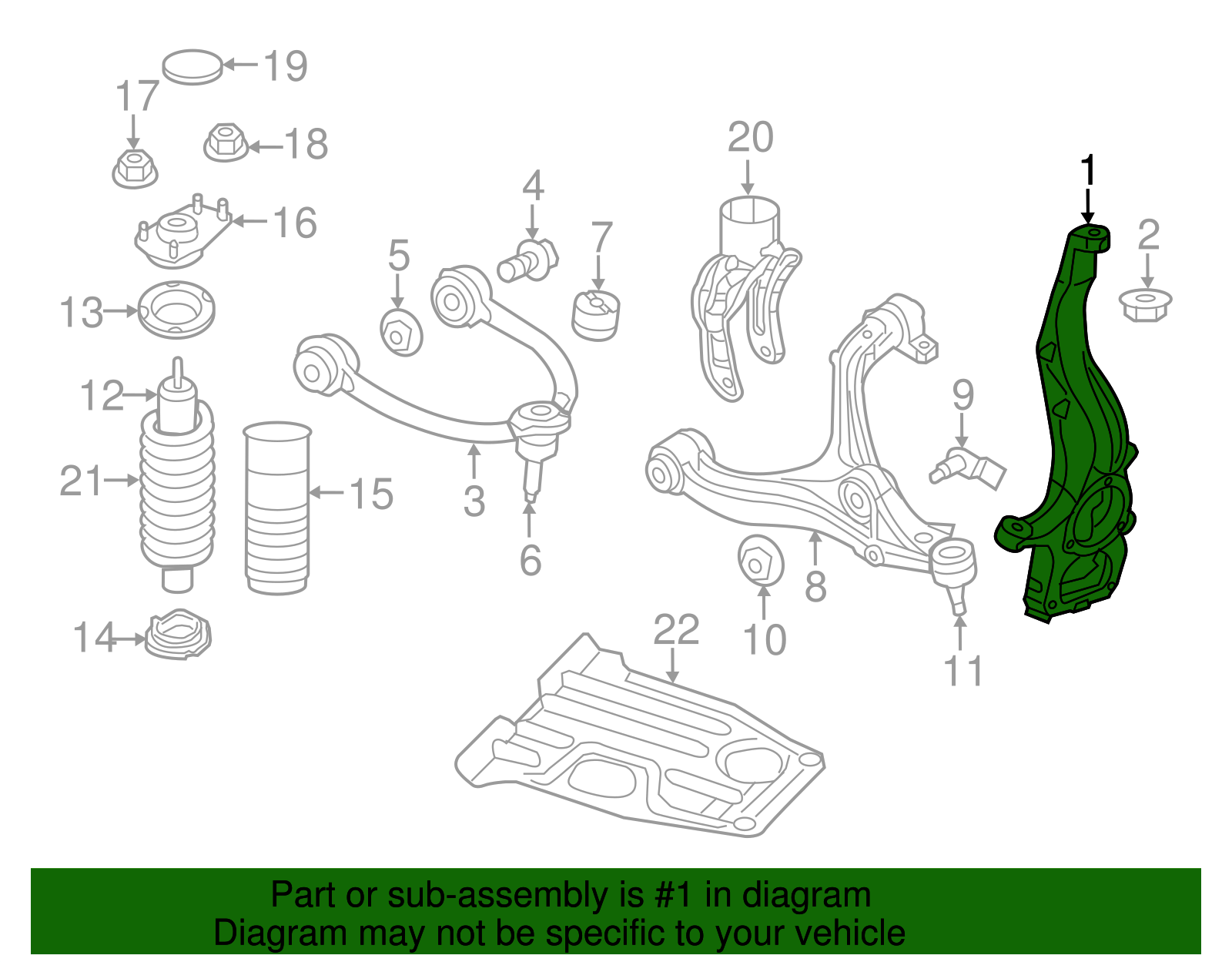 2011-2018 Mopar Knuckle 68022628AD | Mopar Parts Canada