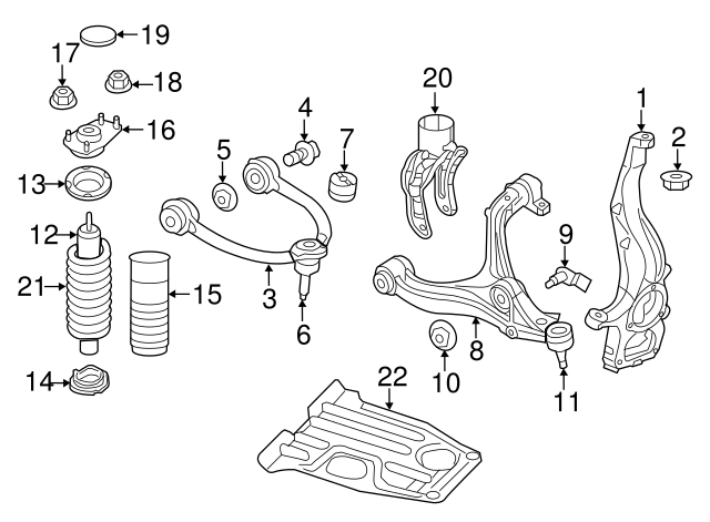 2016-2024 Mopar Upper Control Arm 68282329AA | Mopar Parts Canada
