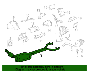 231-490-00-19 - Converter & Pipe 2013-2018 Mercedes-Benz SL 65 AMG ...