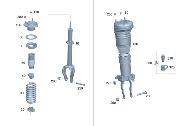 Coil Spring Shim 205-322-04-84-64 | Mercedes-Benz Parts