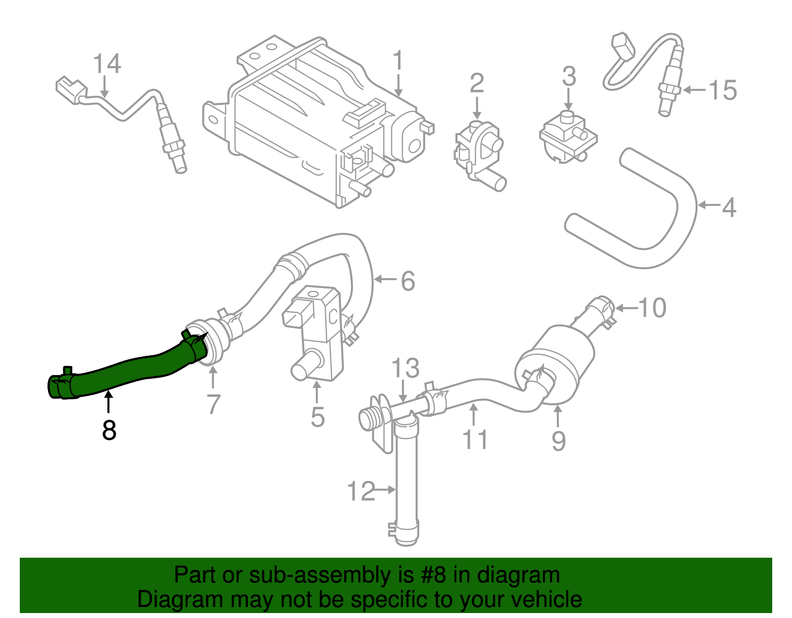 2014 Nissan Pathfinder Hose 14912-3KY1C | Nissan Parts Central