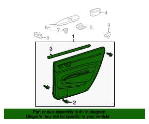 67630-47180-C0 - Door Interior Trim Panel - 2006-2009 Toyota Prius ...