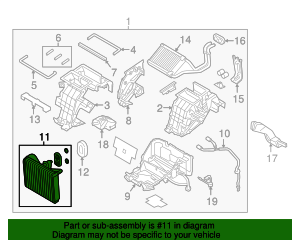 2017-2022 Genesis G90 Evaporator Core Assembly 97139-D2000 | OEM Parts ...