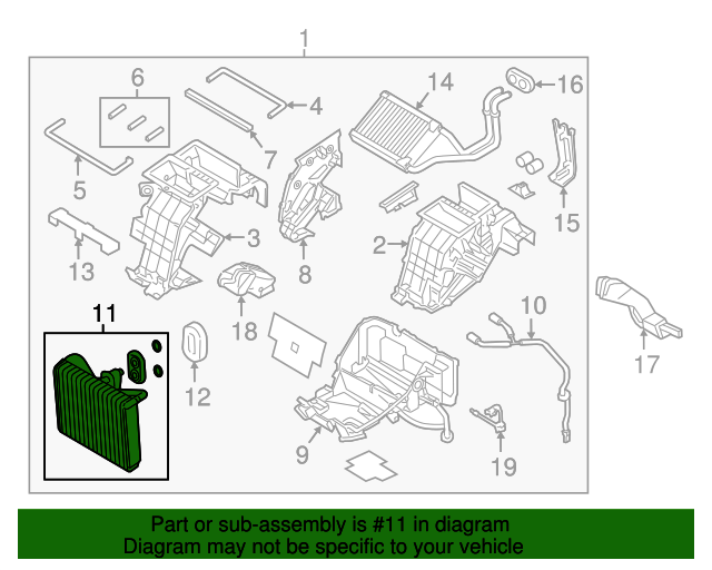 2017-2022 Genesis G90 Evaporator Core Assembly 97139-D2000 | OEM Parts ...