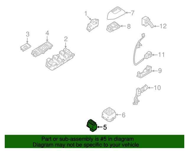 Genuine OEM Lock Switch Part# LR071265 Fits 2013-2022 Land Rover: Up To ...