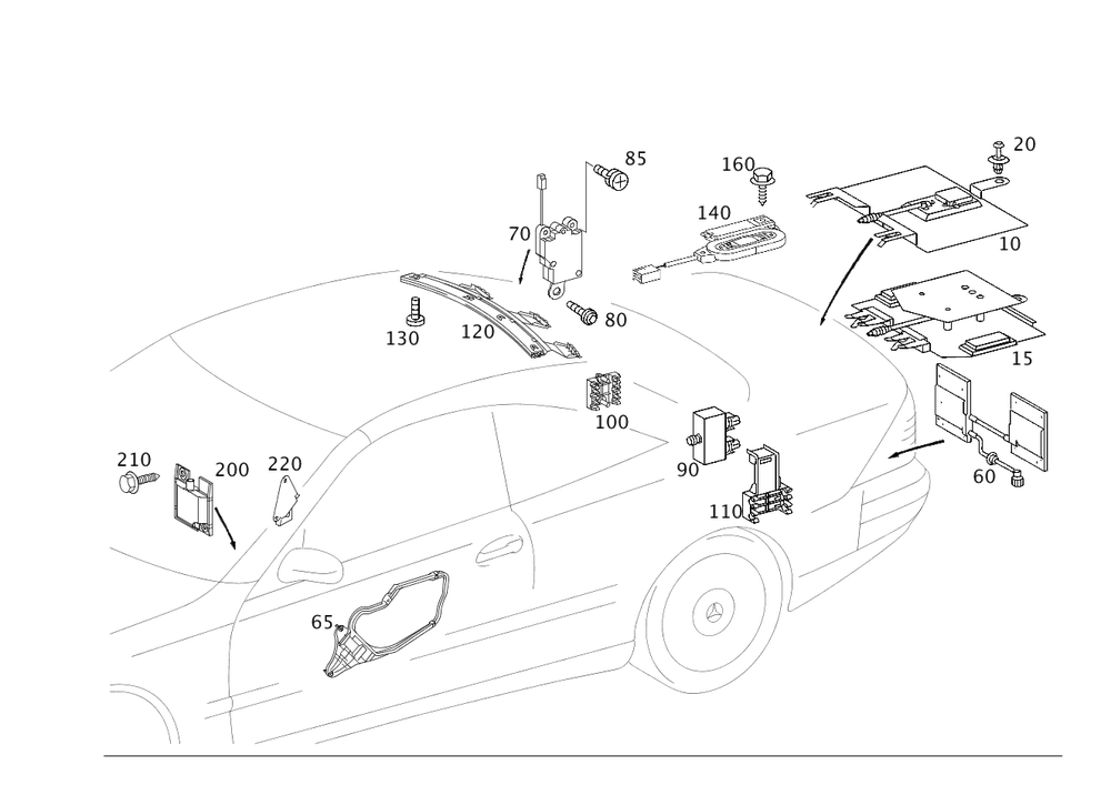 1994-2006 Mercedes-Benz Antenna 210-820-17-75 | MB OEM Parts