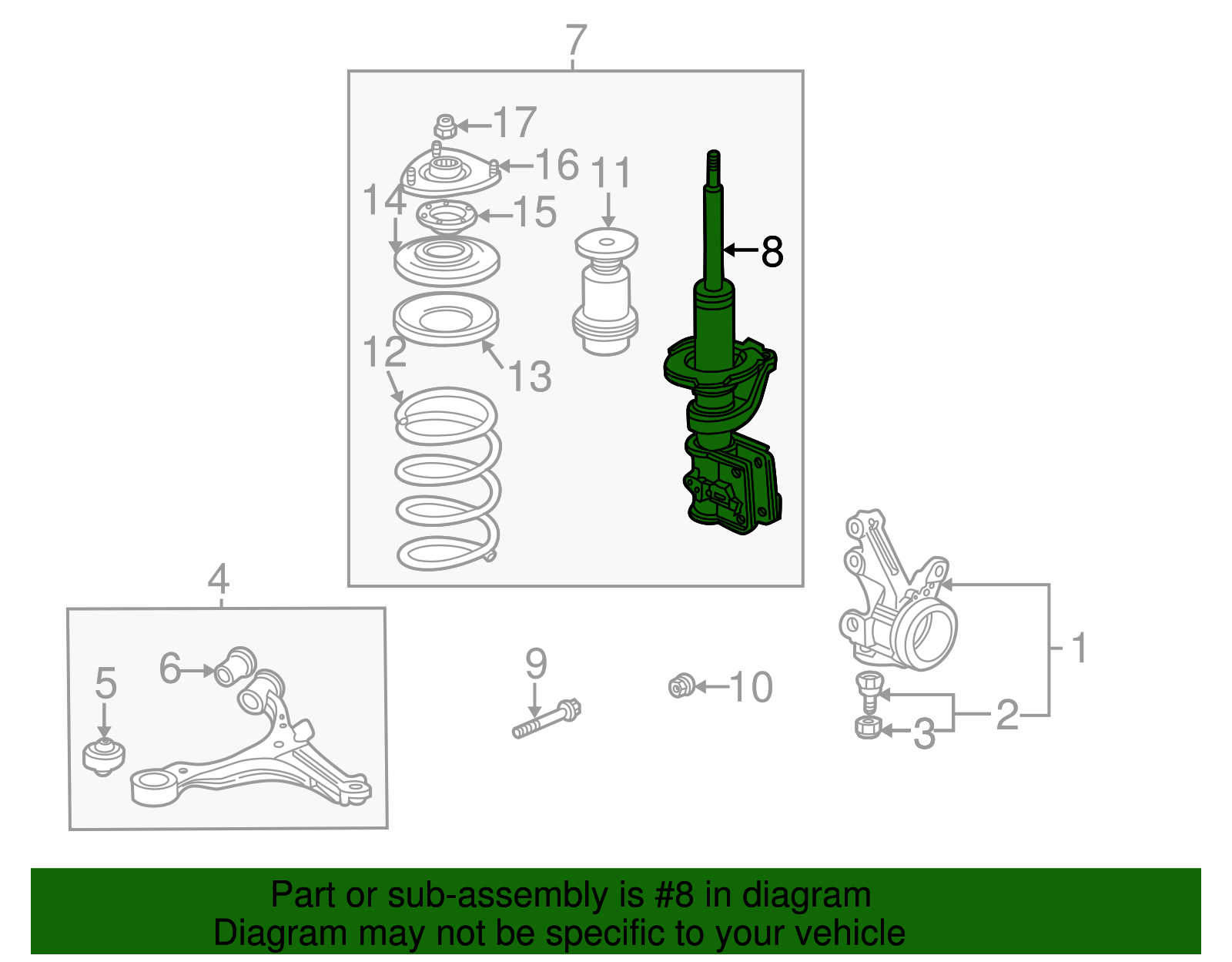 51606-S5A-C02 - Strut 2004-2005 Honda Civic | Honda Parts Online