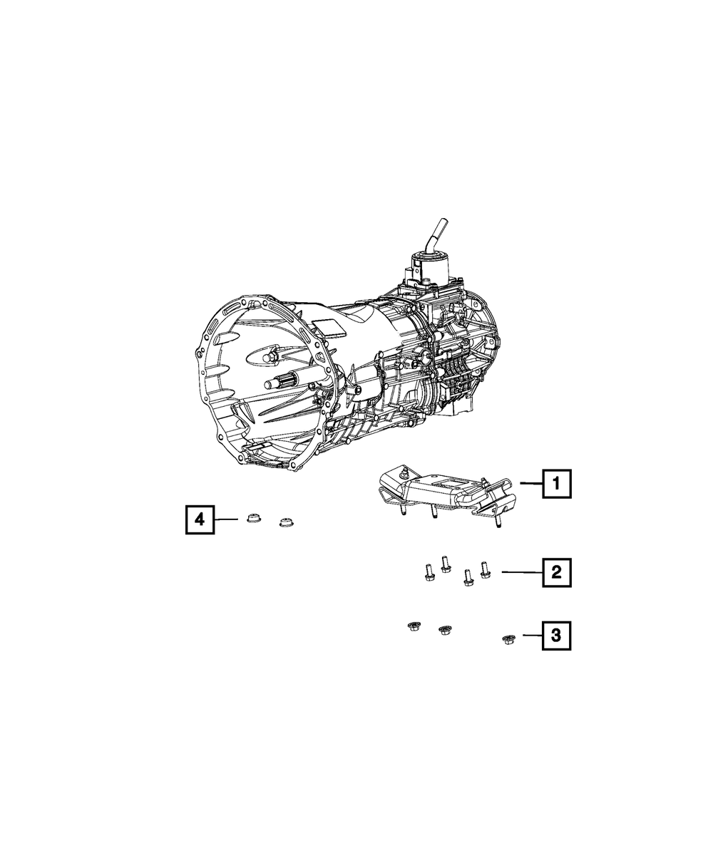 2012-2018 Jeep Transmission Mount Isolator 05147192AB | Canada Mopar ...