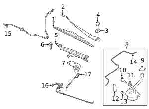 DA8Z-17618-C - Washer Fluid Reservoir 2016-2019 Ford | Ford Parts Direct